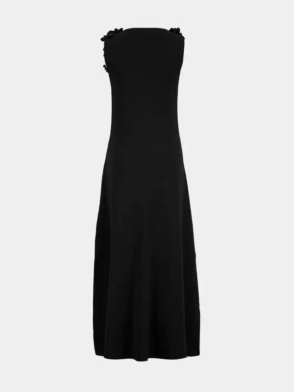 Altuzarra Woolfe Gown With Floral Applique - Black