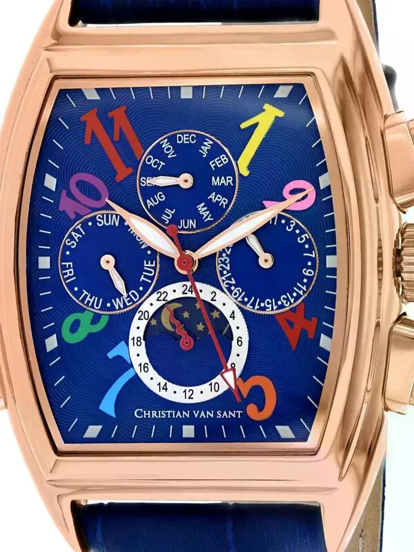 CHRISTIAN VAN SANT Grandeur 45mm Strap Watch - Blue