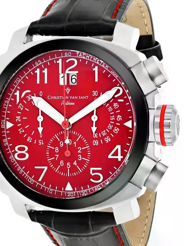 CHRISTIAN VAN SANT Grand Python 48mm Chronograph Watch - Red