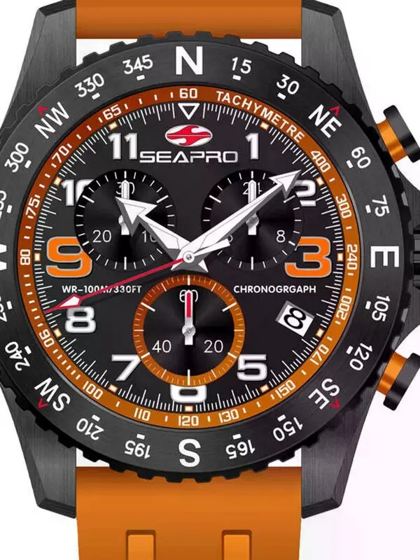SEAPRO Gallantry 44mm Watch - Black