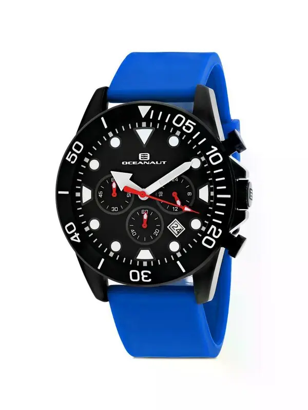 OCEANAUT 47mm Chronograph Naval Watch - Black