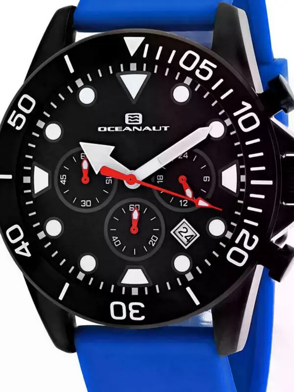OCEANAUT 47mm Chronograph Naval Watch - Black