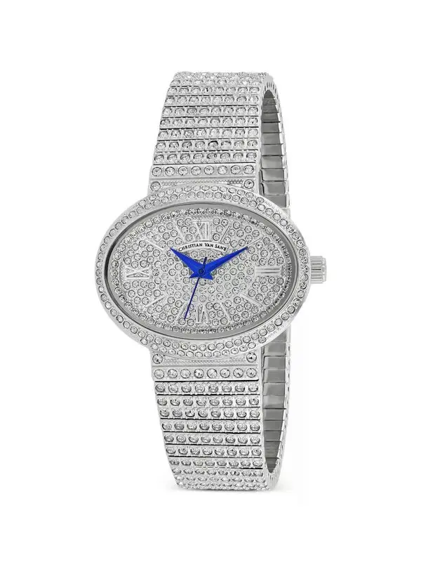 CHRISTIAN VAN SANT Embellished 30mm Watch - Silver