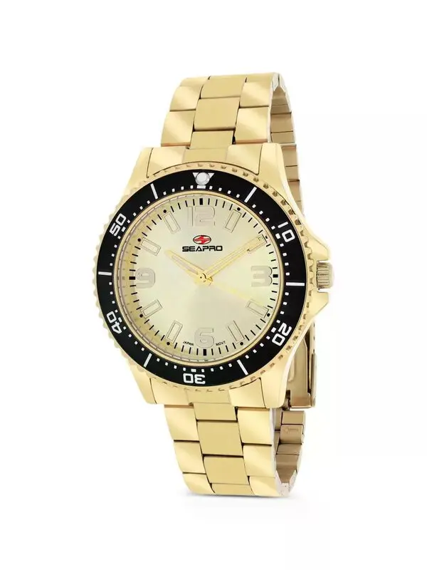 SEAPRO Tideway 40mm Rotating Bezel Watch - Gold