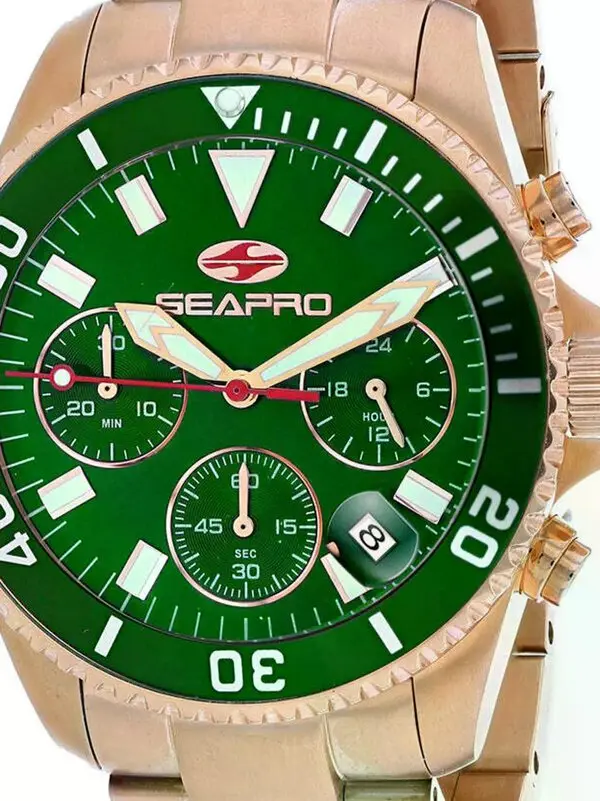 SEAPRO Scuba 200 Chrono 43mm Watch - Green