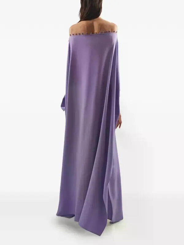 TALLER MARMO Mila Button-embellished Maxi Dress - Purple