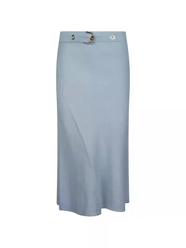 Pinko Belted Eyelet-embellished Midi Skirt