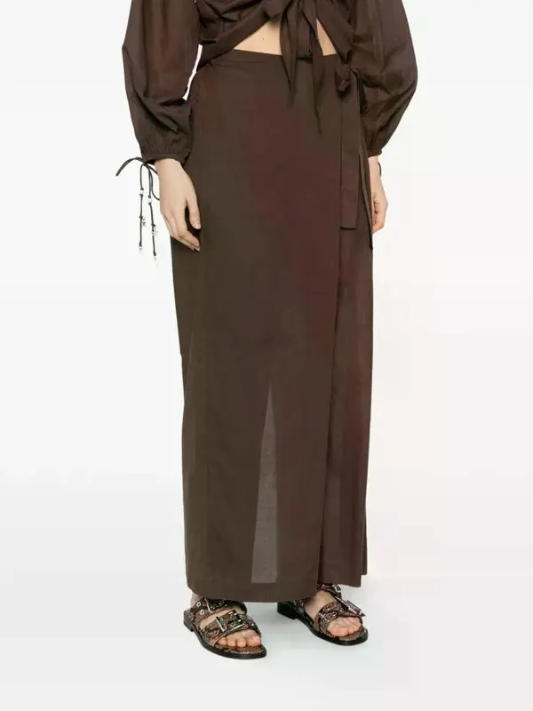 TWINSET Wrap-front Wide-leg Trousers