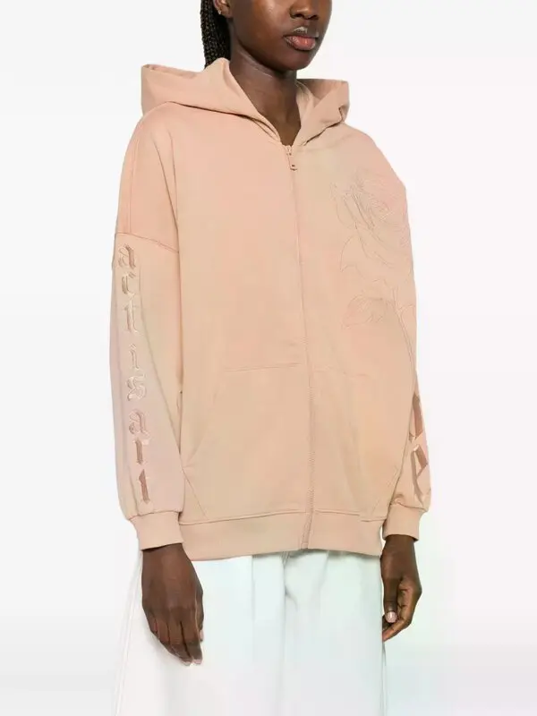 TWINSET Floral-embroidered Zip Hoodie