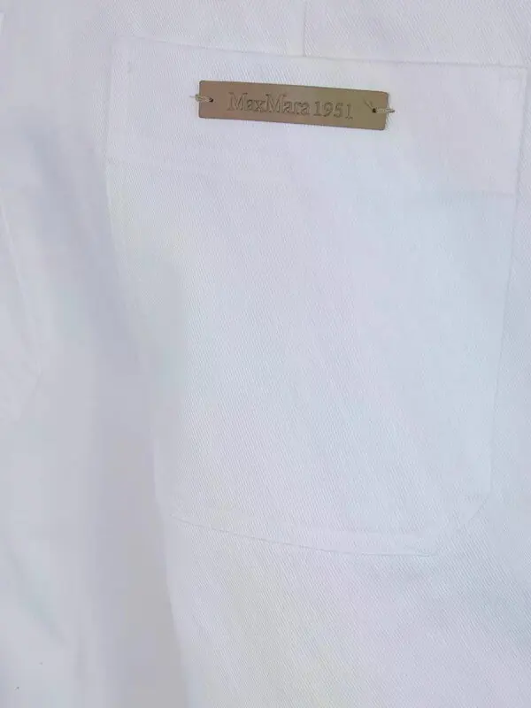 Max Mara Pleated Logo-patch Trousers