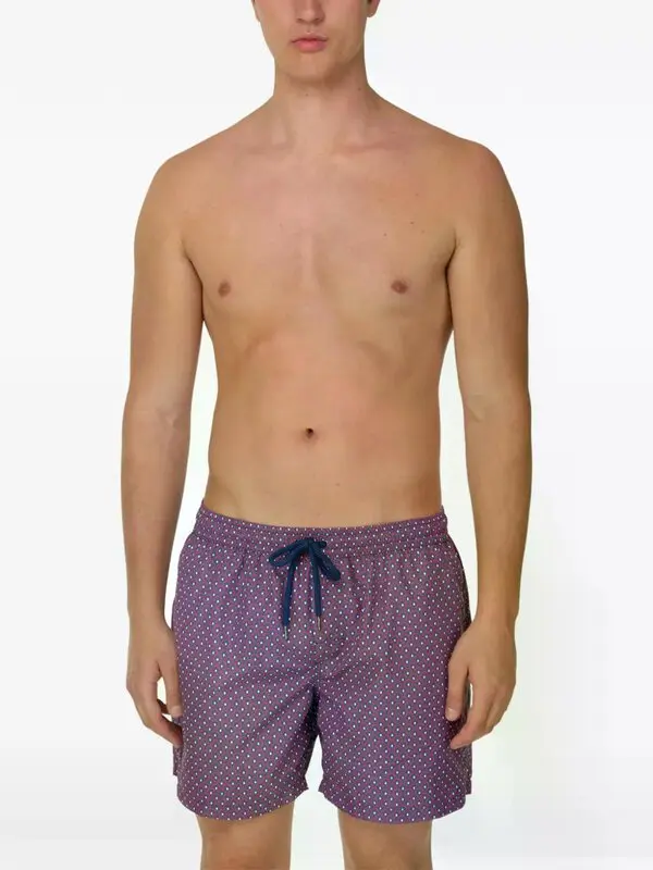 Boggi Milano Geometric-print Swim Short