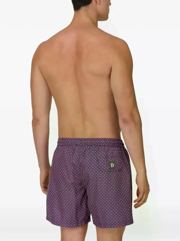 Boggi Milano Geometric-print Swim Short