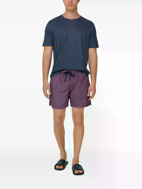 Boggi Milano Geometric-print Swim Short