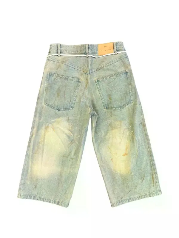 SONG FOR THE MUTE Faded-effect Denim Shorts