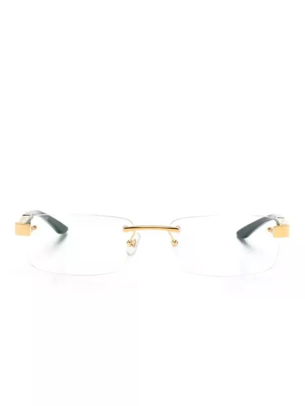 MAYBACH EYEWEAR The Artist Iii Rectangle-frame Glasses - Gold