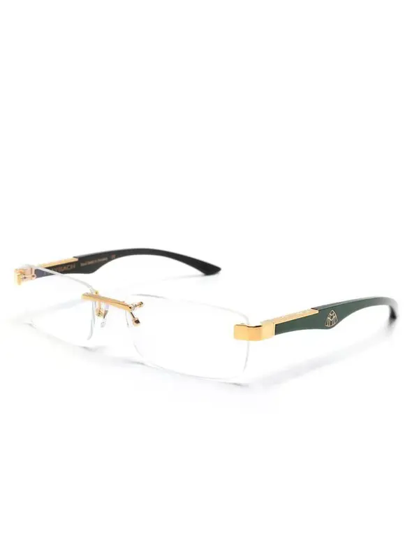 MAYBACH EYEWEAR The Artist Iii Rectangle-frame Glasses - Gold