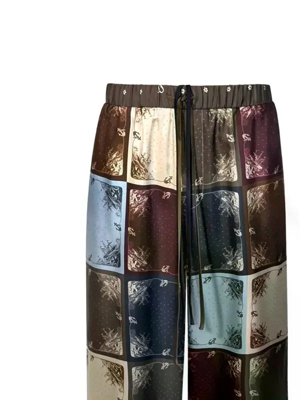 Monse Double-waistband Silk Trousers - Brown