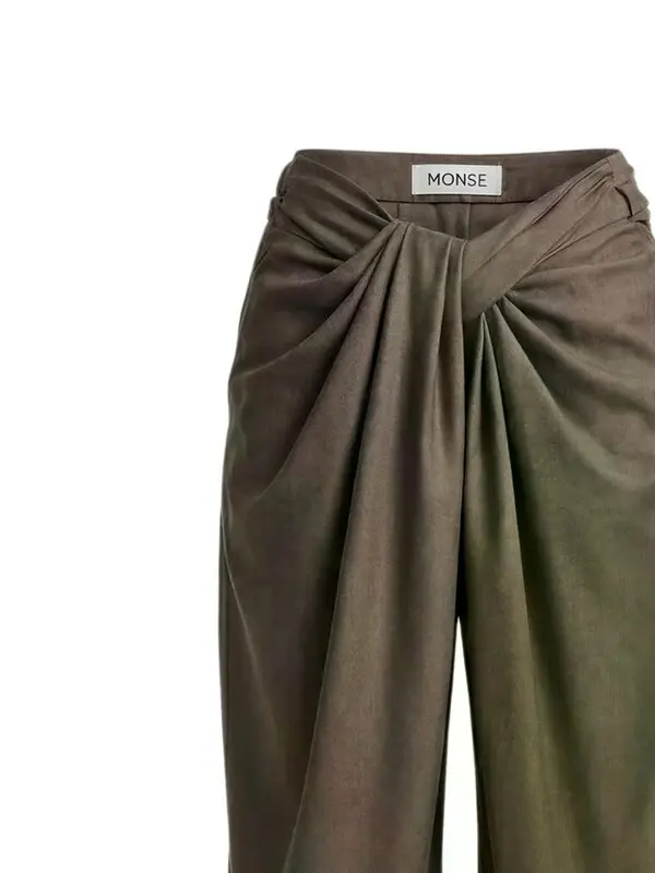 Monse Twist-detail Trousers - Brown