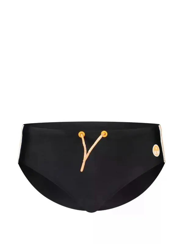 NORTH SAILS Drawstring Swim Briefs With Side Stripe Detail - Black