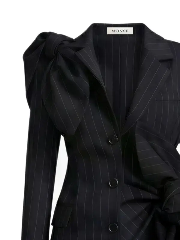 Monse Bow-detail Pinstripe Dress
