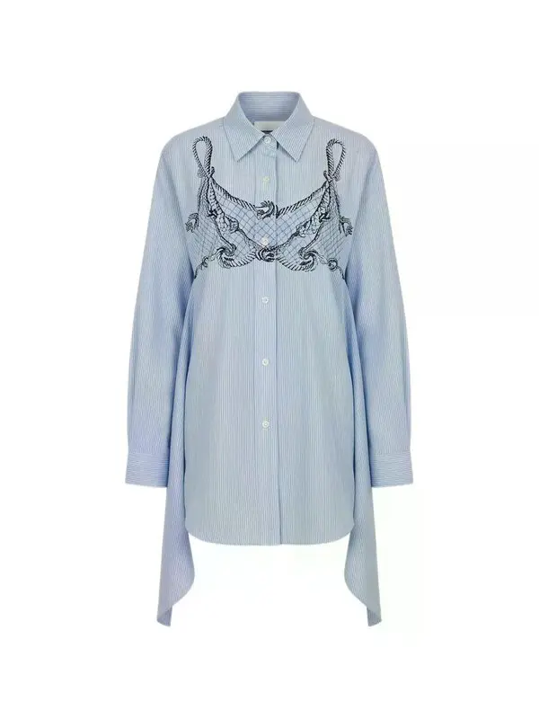 Monse Rope-print Striped Dress