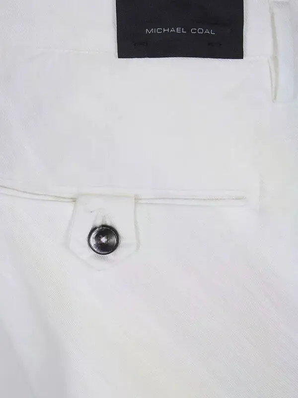 MICHAEL COAL Harry Pleated Shorts - White