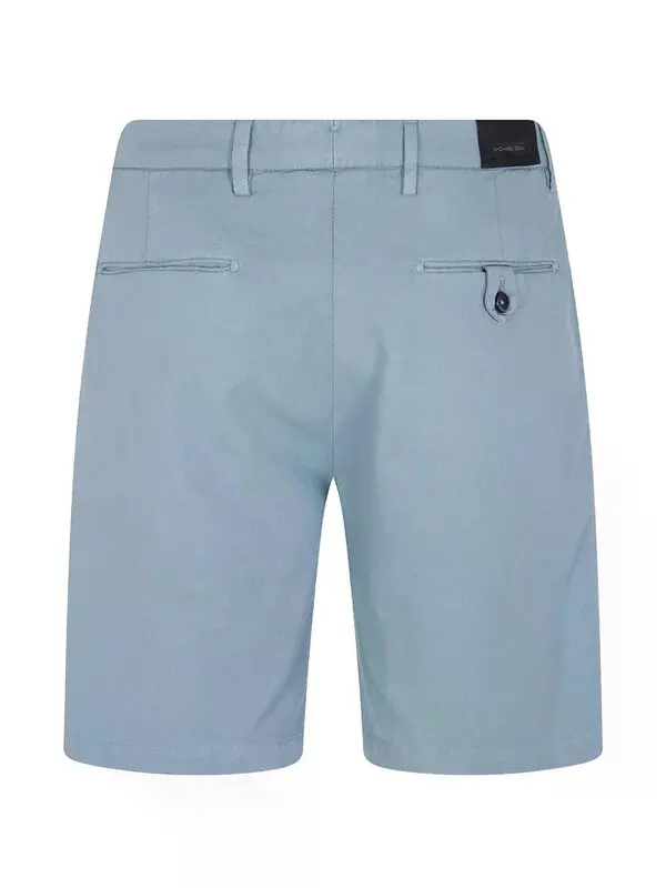 MICHAEL COAL Harry Pleated Shorts - Blue