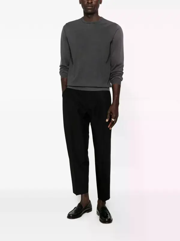 DELLA CIANA Crew Neck Long-sleeve Sweater - Grey
