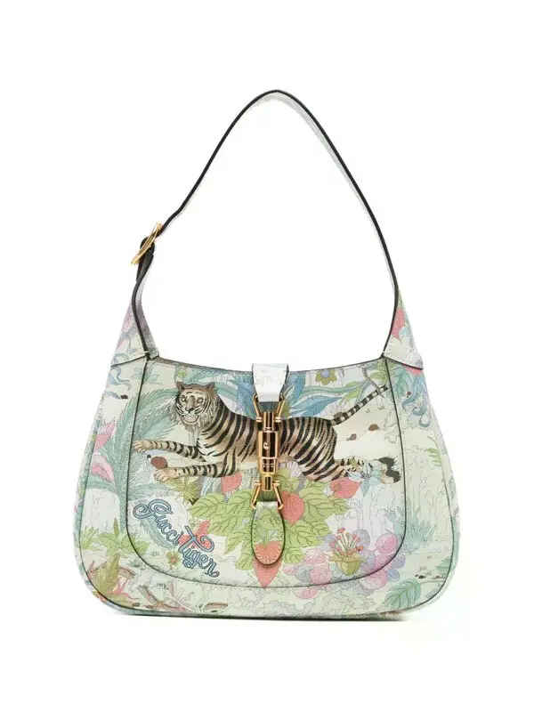 Gucci Jackie 1961 Tiger-print Shoulder Bag - Neutrals