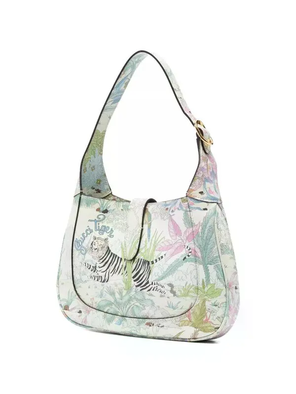Gucci Jackie 1961 Tiger-print Shoulder Bag - Neutrals