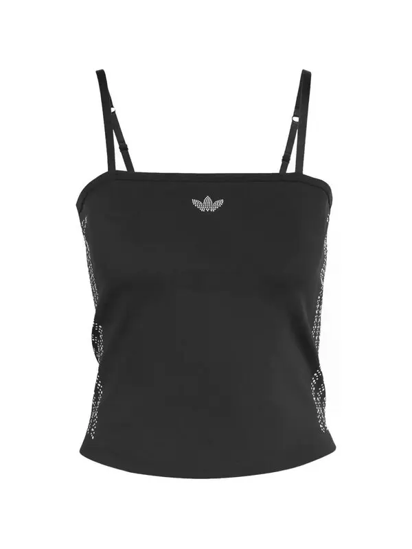 Adidas Logo Embellished Top - Black