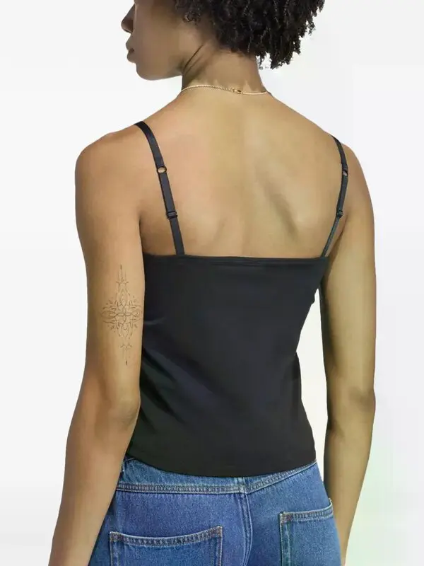 Adidas Logo Embellished Top - Black