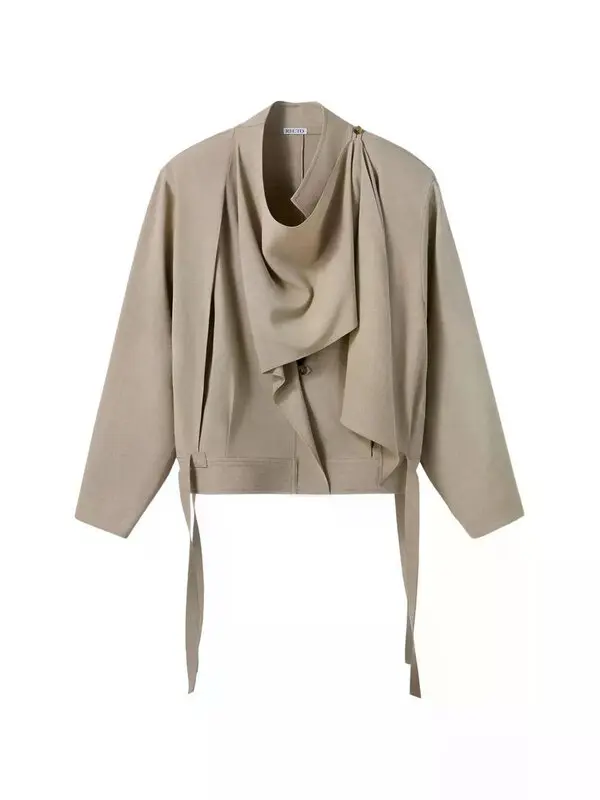 RECTO Draped Scarf-detail Jacket