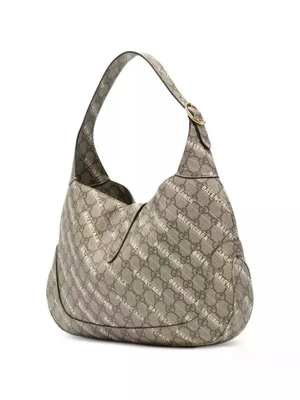 Gucci X Balenciaga The Hacker Project Gg Supreme Jackie 1961 Shoulder Bag - Neutrals