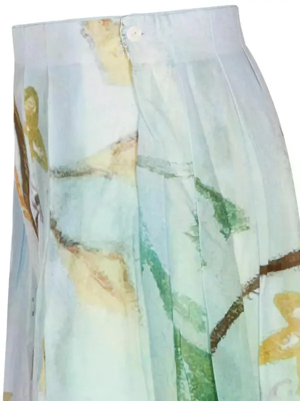 TALKING WALLS Floral-print Pleated A-line Skirt
