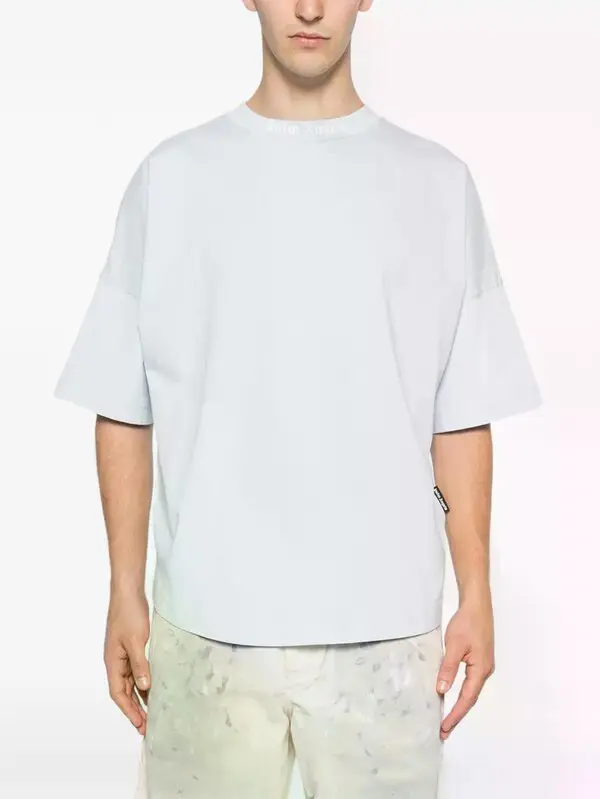 Palm Angels Logo-print T-shirt - Blue