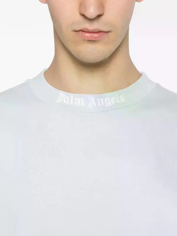 Palm Angels Logo-print T-shirt - Blue