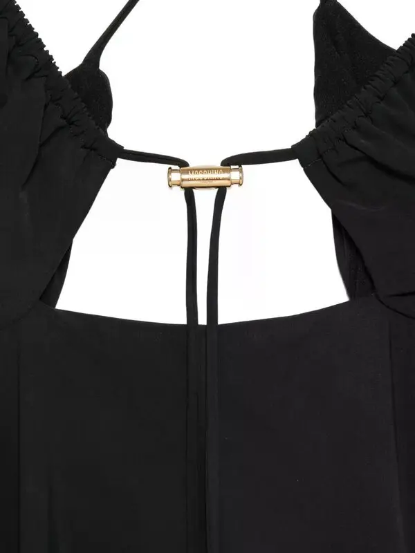 Moschino Cut-out Ruched Midi Dress