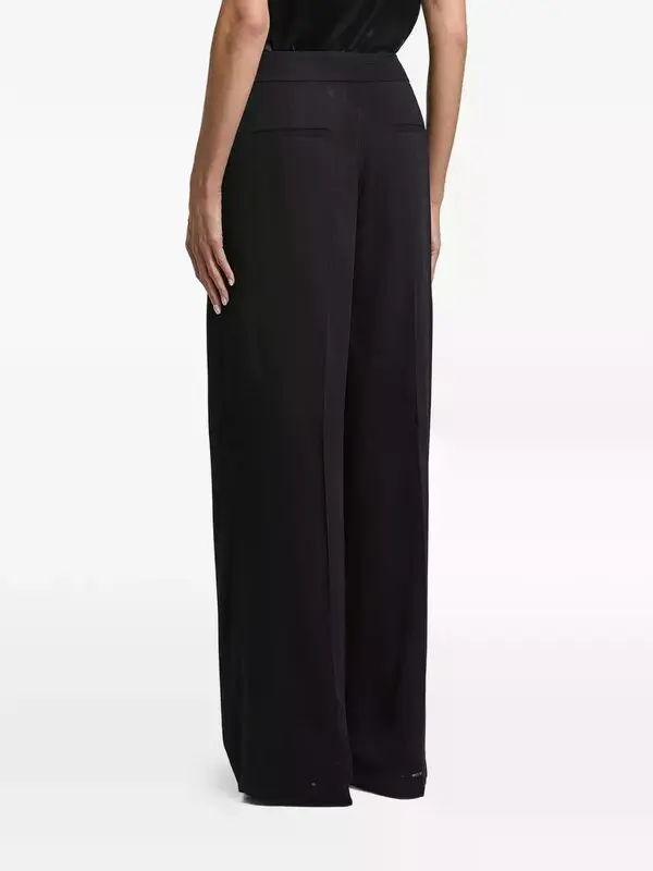 Peserico Pleated Wide-leg Trousers - Black