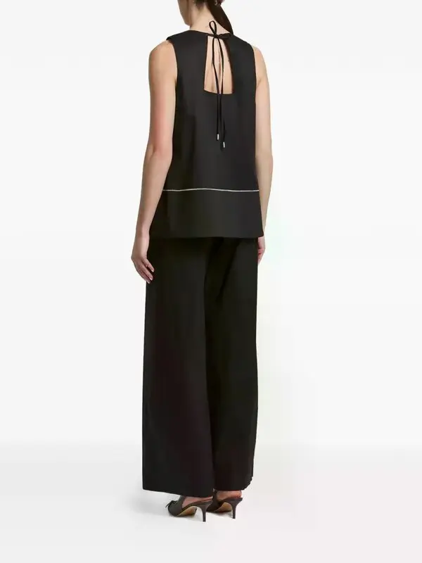 Peserico Bead-trim Tie-fastening Top