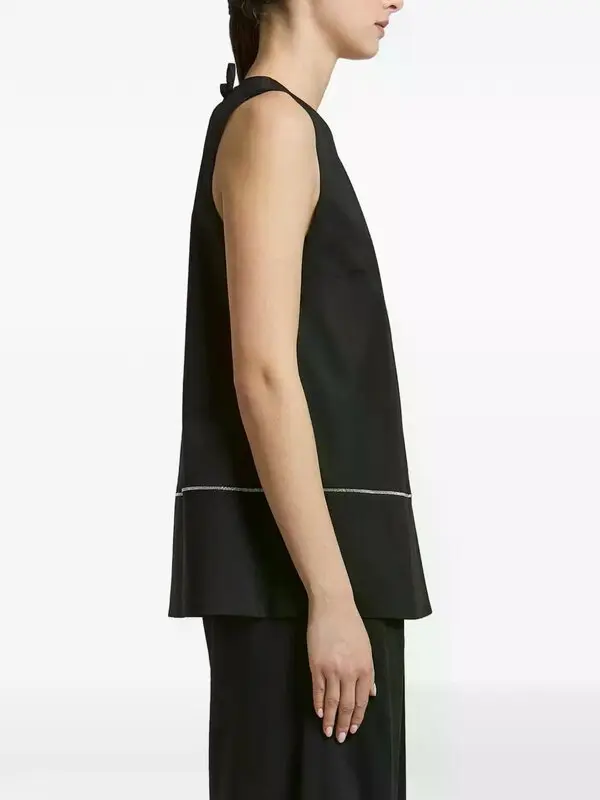 Peserico Bead-trim Tie-fastening Top