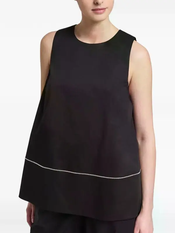 Peserico Bead-trim Tie-fastening Top