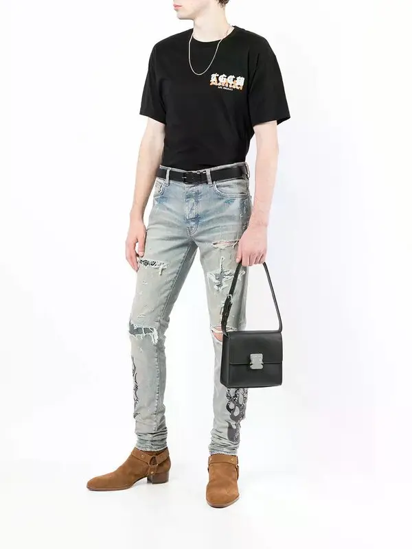 Amiri Bandana Flame Jeans
