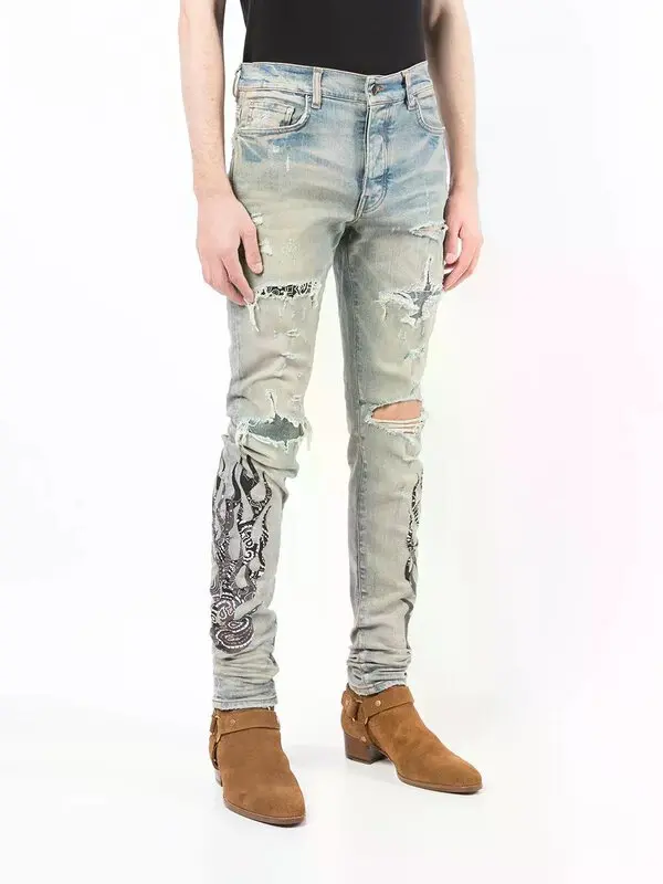 Amiri Bandana Flame Jeans