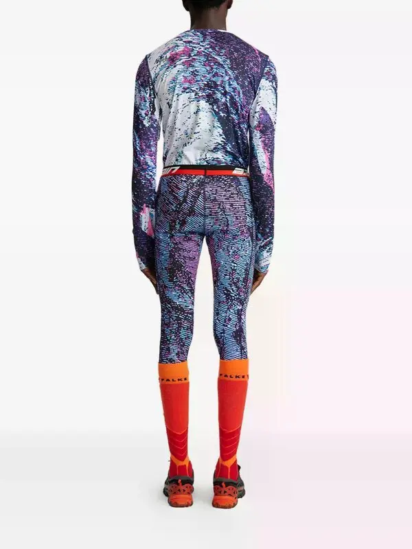 Aztech Mountain Printed Performance Long Sleeve Top - Blue