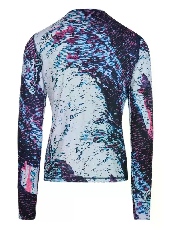 Aztech Mountain Printed Performance Long Sleeve Top - Blue