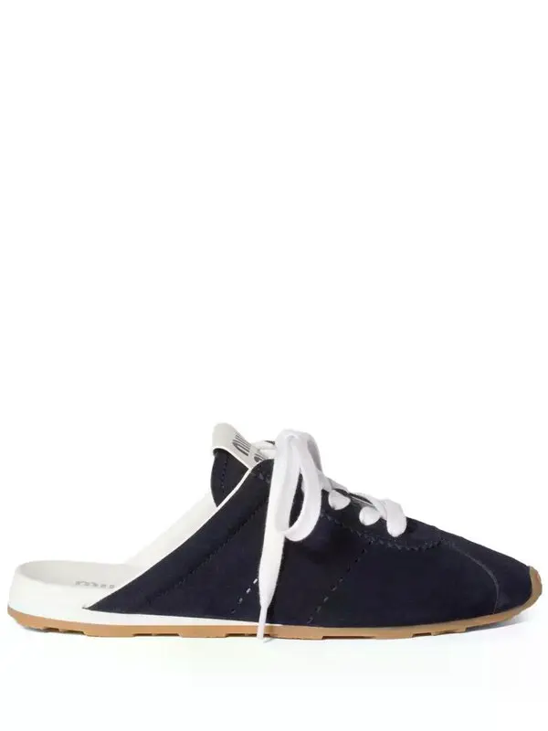Miu Miu Suede Plume Mules