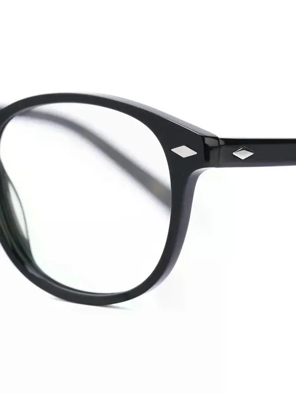 LESCA Round Frame Glasses - Black