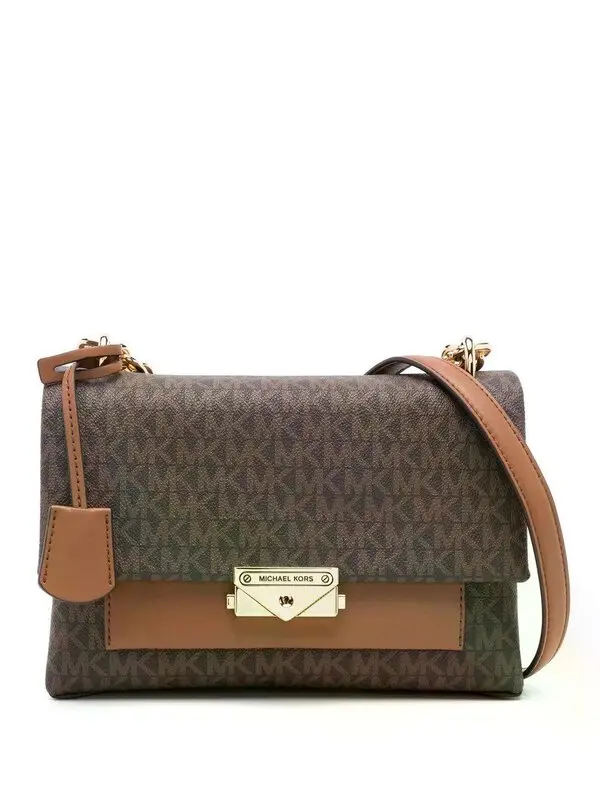 Michael Kors Monogram-pattern Shoulder Bag - Brown