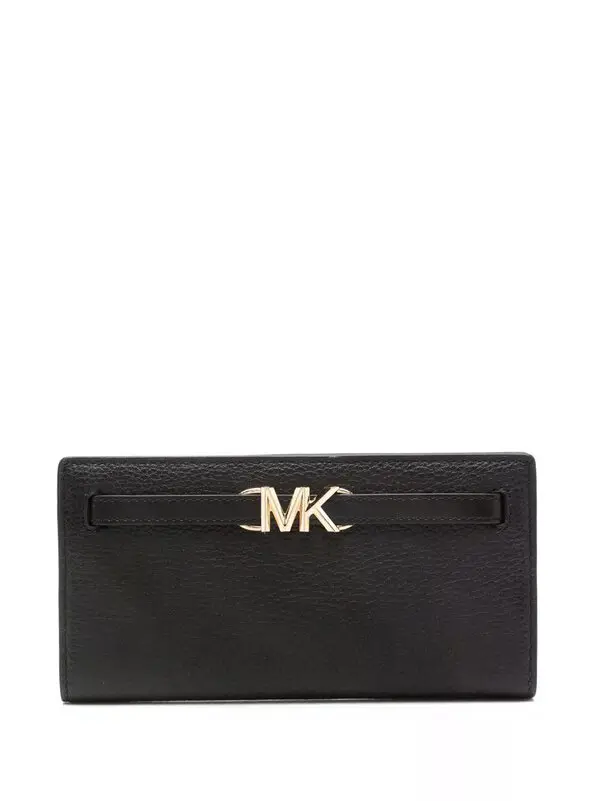 Michael Kors Logo-plaque Bi-fold Leather Wallet - Black